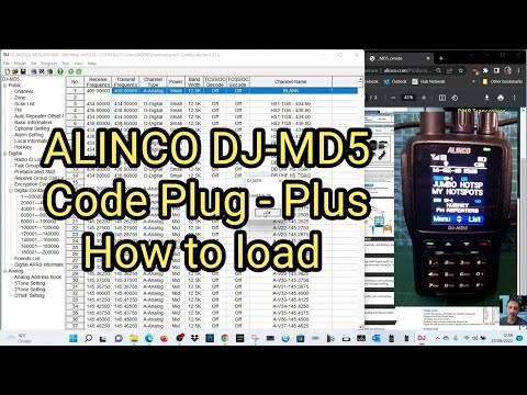 ALINCO DJ-MD5 - Code Plug M6LSJ - YouTube