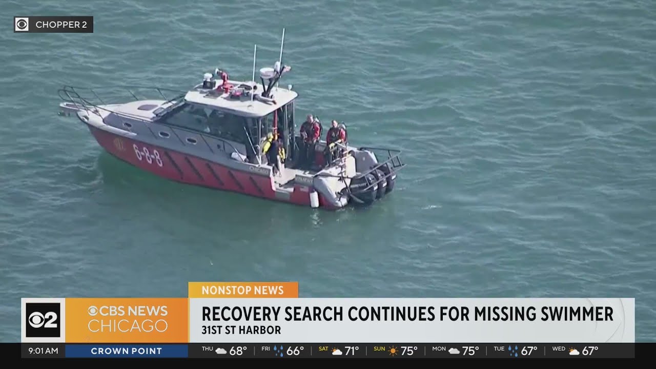 Recovery search continues Thursday for missing swimmer - YouTube