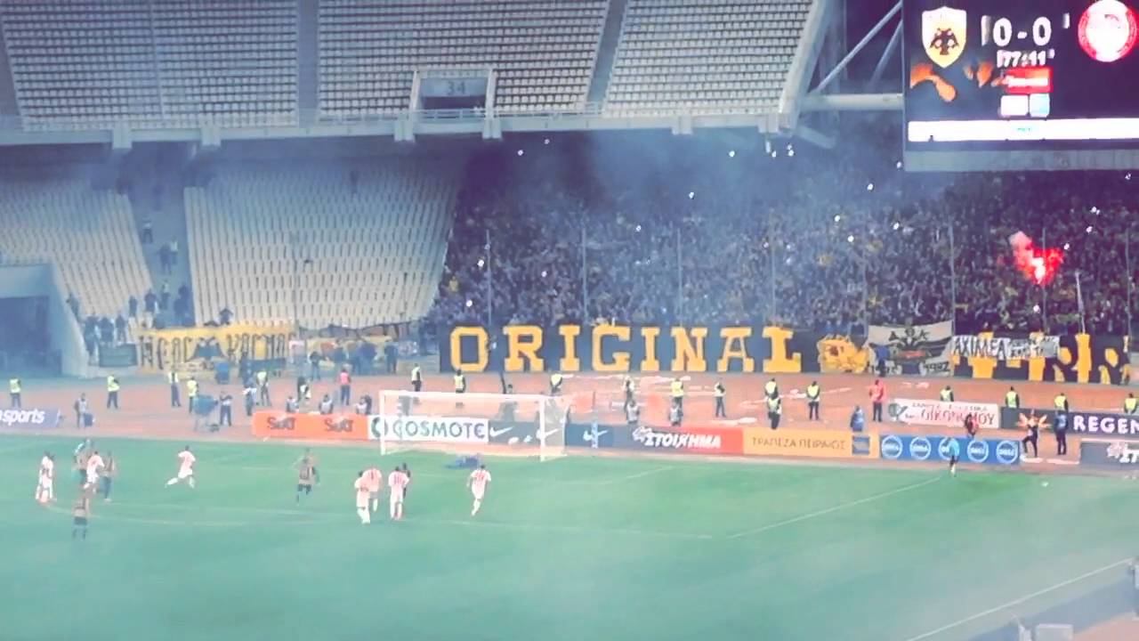 ΑΕΚ Ολυμπιακος 1-0 13/2/2016 - YouTube