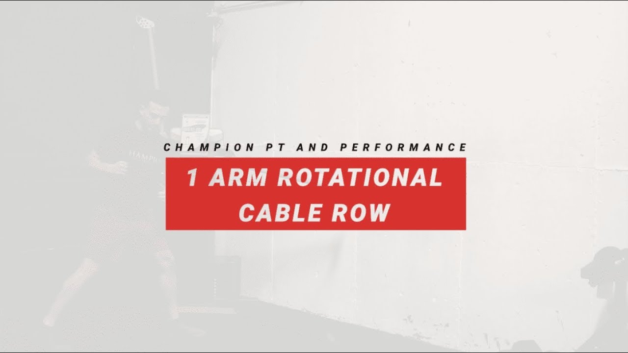 1 Arm Rotational Cable Row - YouTube