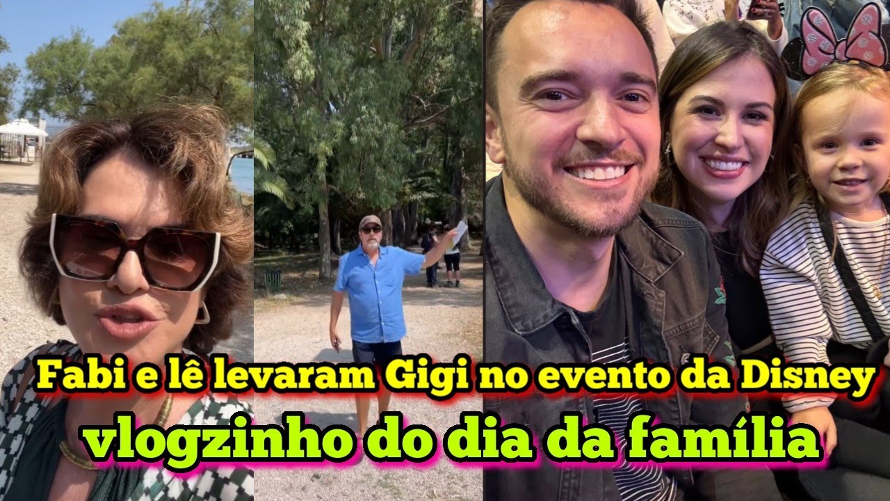 Família santina Fabi e lê levaram Gigi no evento da Disney, mami e Papi ...