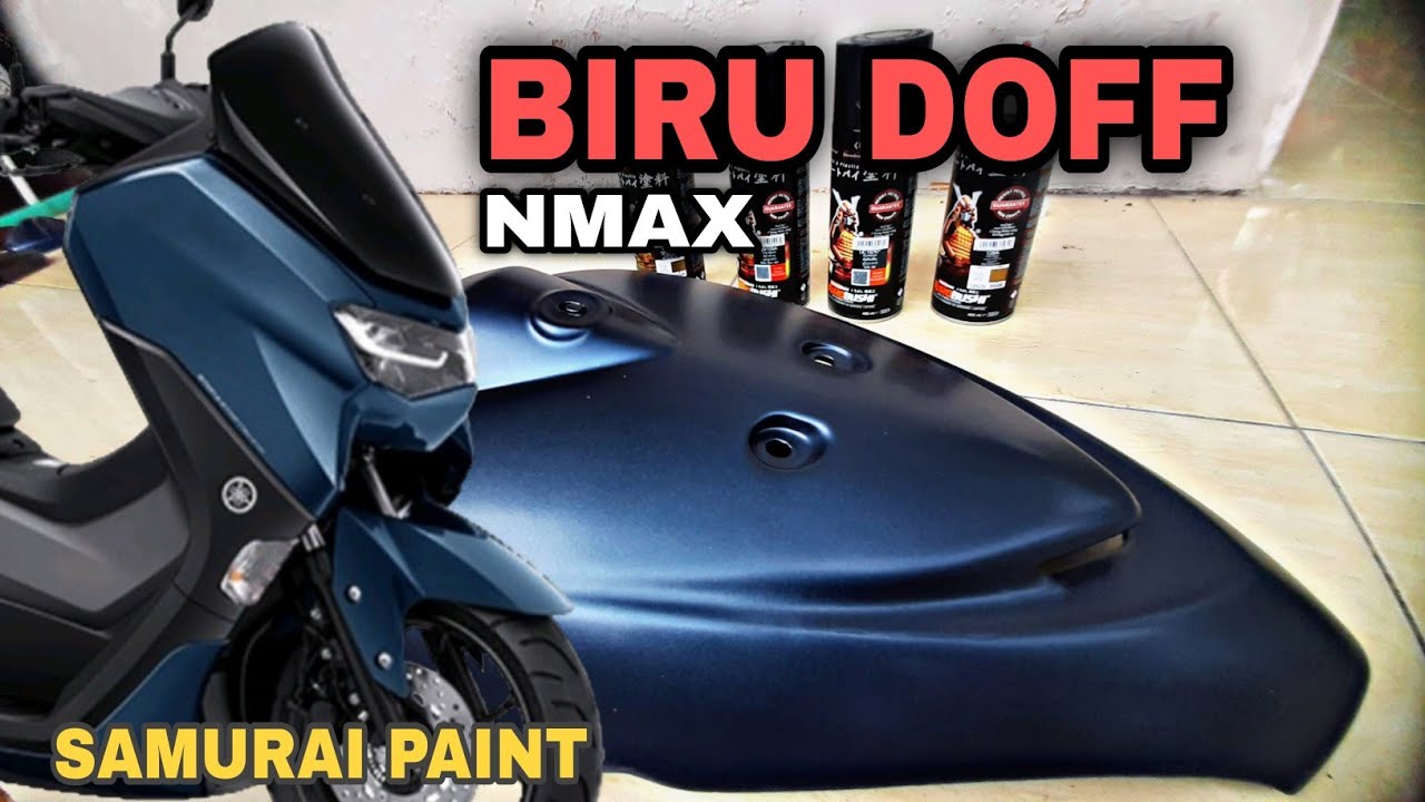 WARNA BIRU DOFF NMAX || MATTE BLACK GREY SAMURAI PAINT KODE Y9494 ...