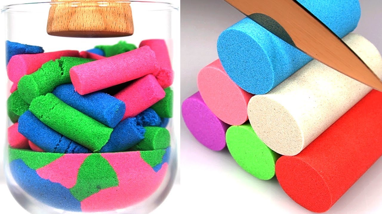 1 Hour Oddly Satisfying Kinetic Sand Videos with Calming Music For ...