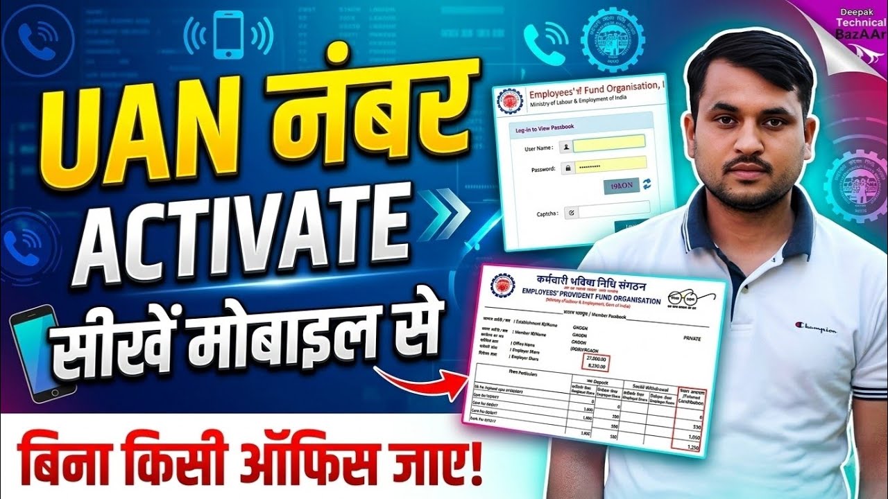 How to activate/register uan number | UAN Number kaise Activate kare ...