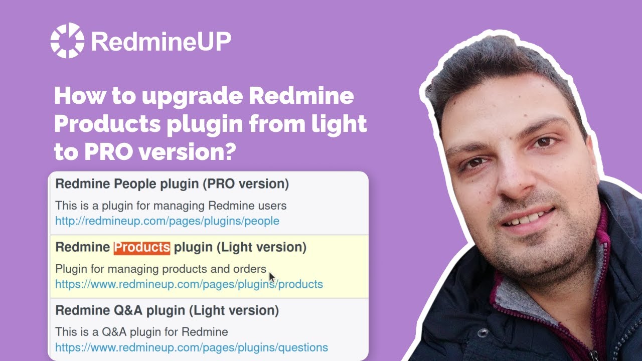 How to upgrade the Redmine Products plugin from light to PRO version? - YouTube