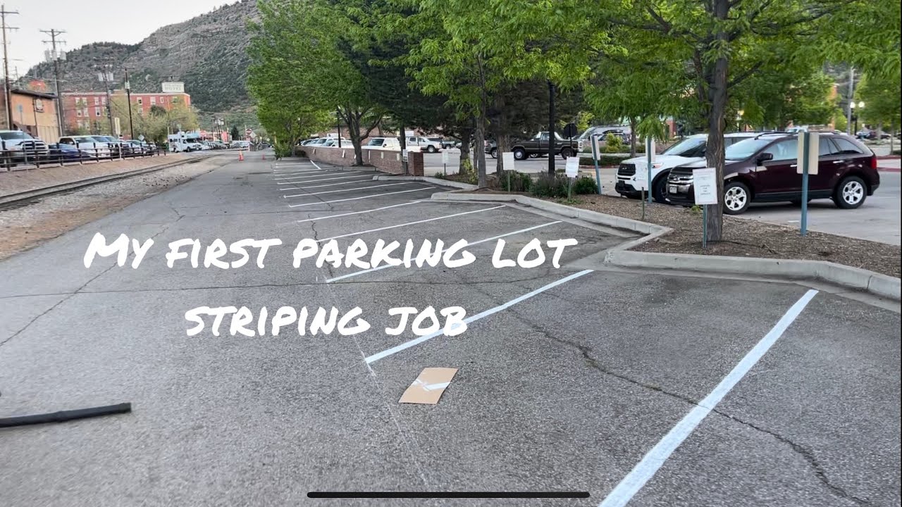 My first parking lot striping job with a Titan 850 start to finish in 3 ...