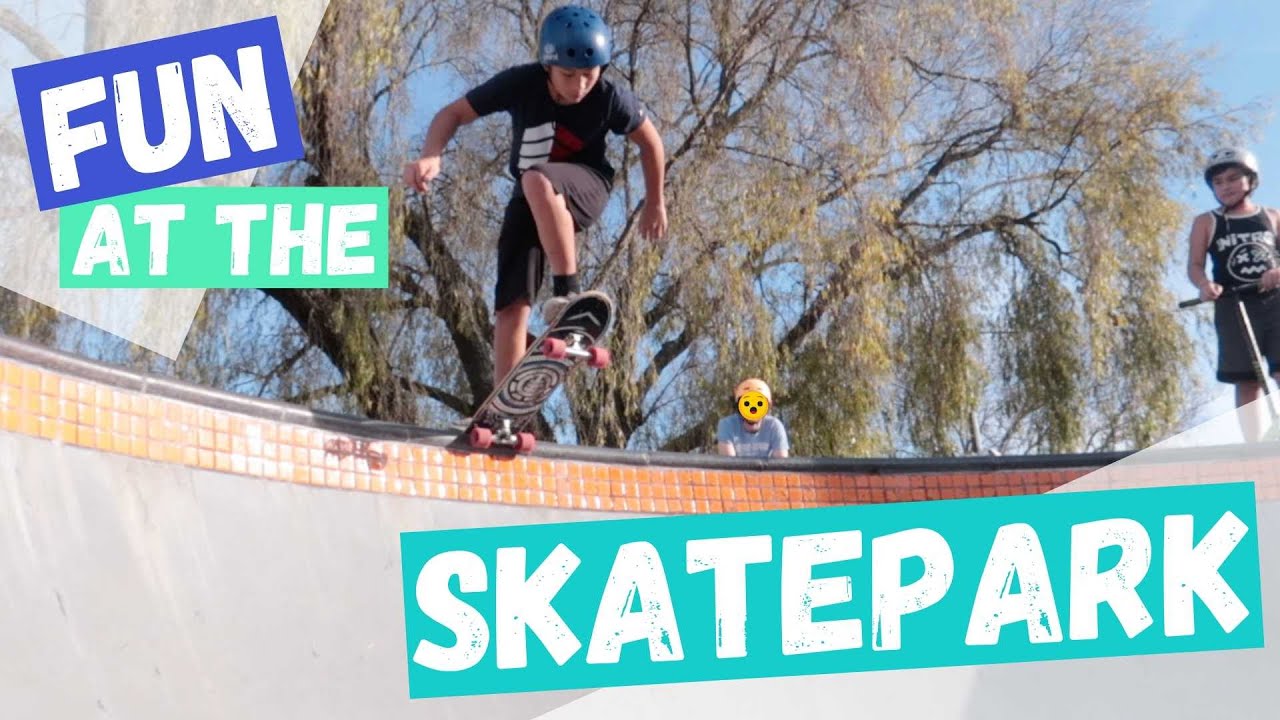 Fun at the Skatepark - Life with A-Family - YouTube