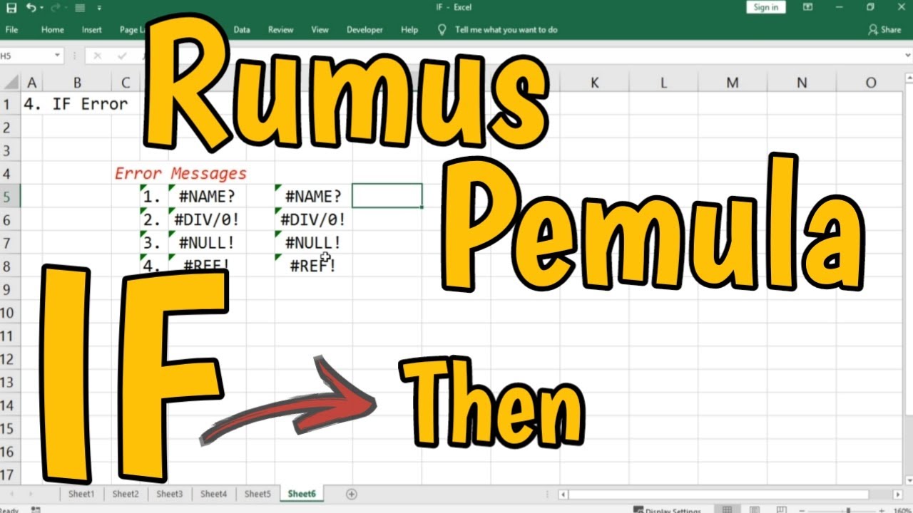 Cara Menggunakan Rumus IF di Excel - Tutorial Excel Episode 02 - YouTube