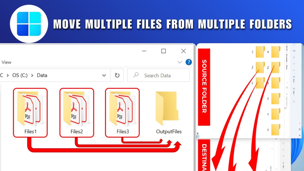 How to Extract Files from Multiple Folders in Windows 11 | Move ...
