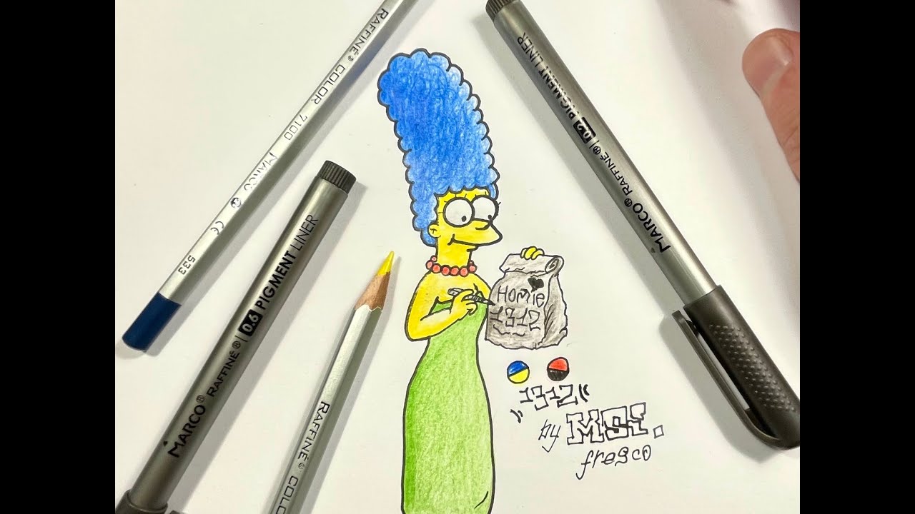 Marge Simpson Drawing | How to Draw Marge Simpson? - YouTube
