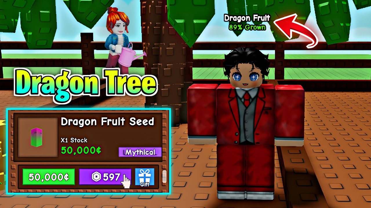 How To Grow and Care Dragon Fruit Tree (Grow a garden) Roblox - YouTube