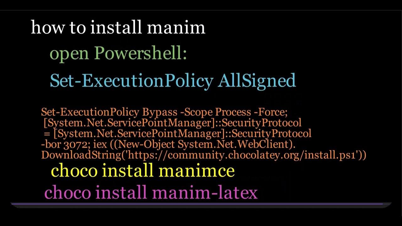 installing manim on windows in 40 seconds - YouTube
