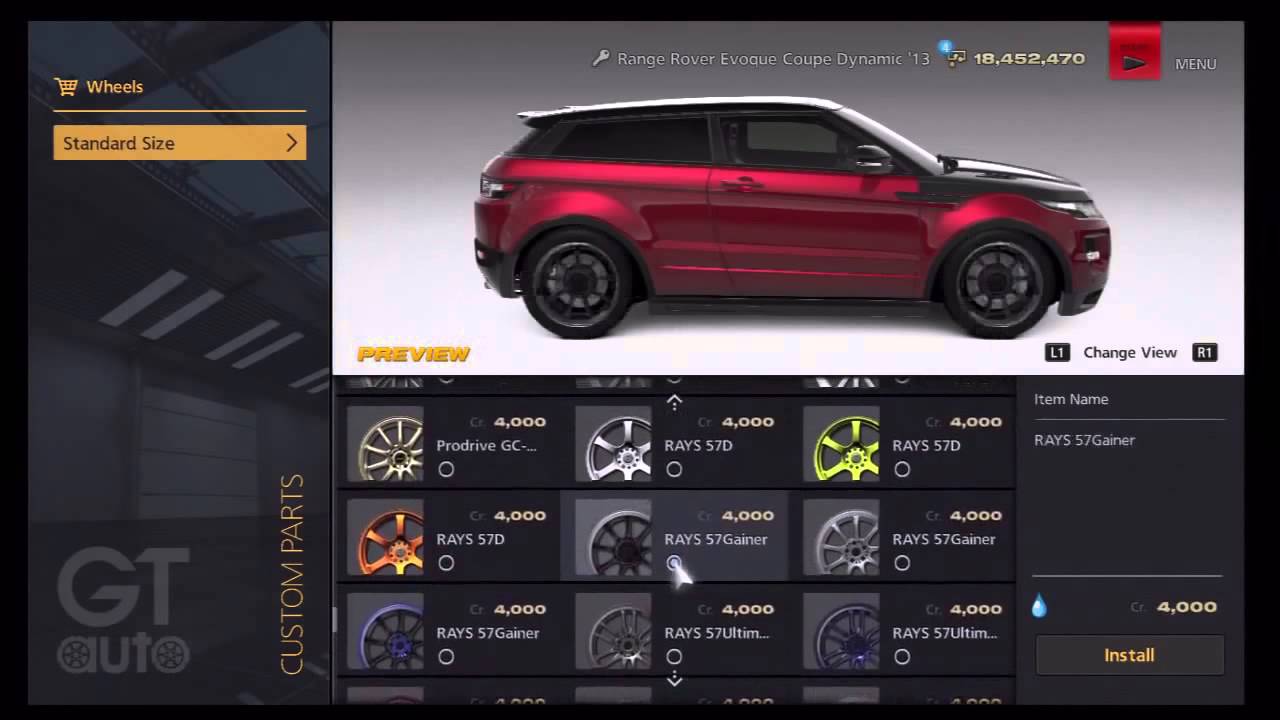 Gran Turismo 6 Tuning Stance Build (Range Rover Evoque`13) - YouTube