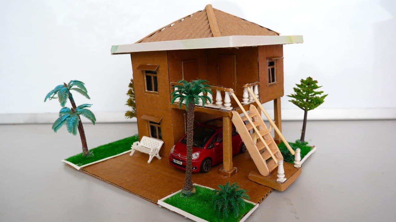 Make A Beautiful Cardboard House Step by Step 2021 - YouTube