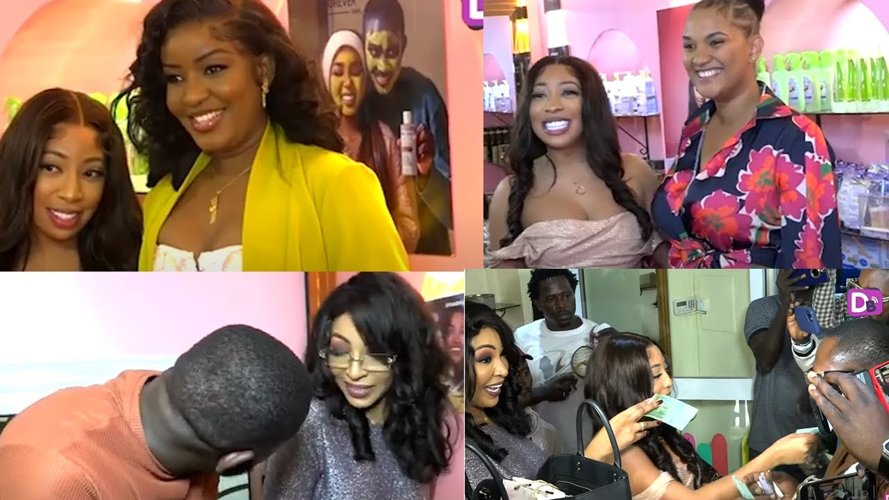 Eva, Pape Cheikh Diallo, Awa Gueye à l'ouverture de la Boutique de ...