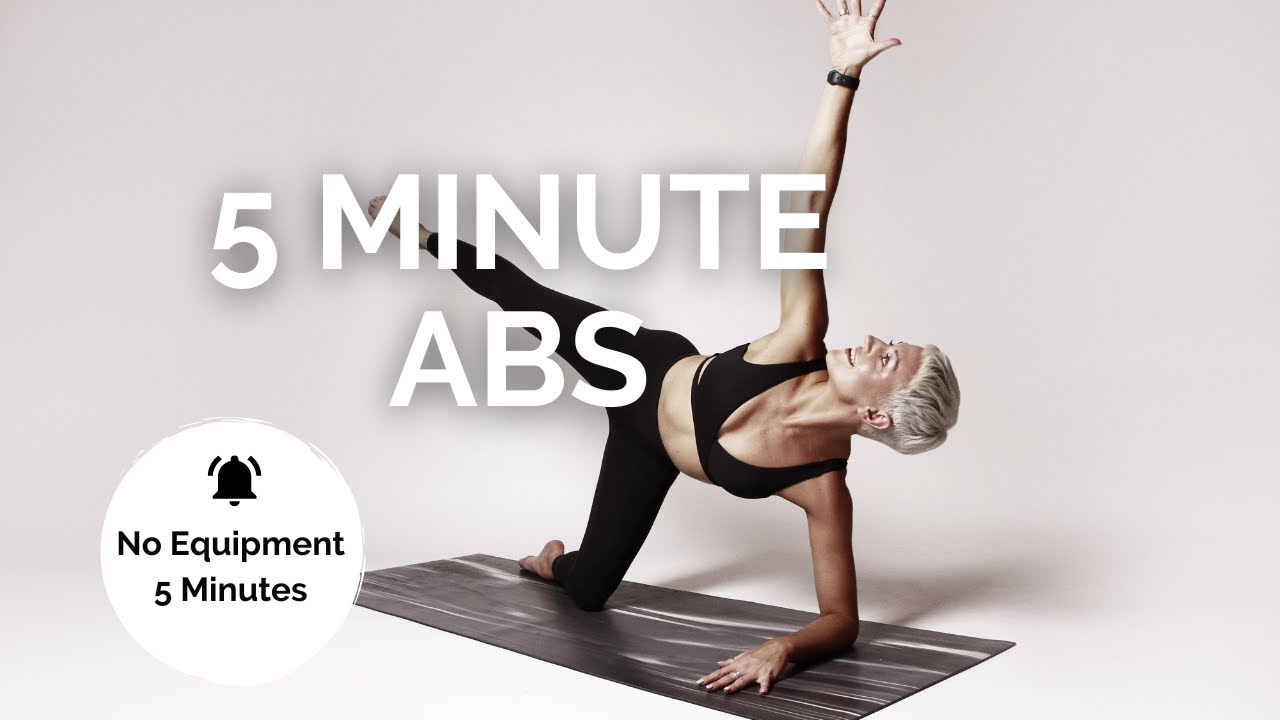 5 MIN DAILY ABS WORKOUT At Home | Express Barre Workout | No Equipment ...