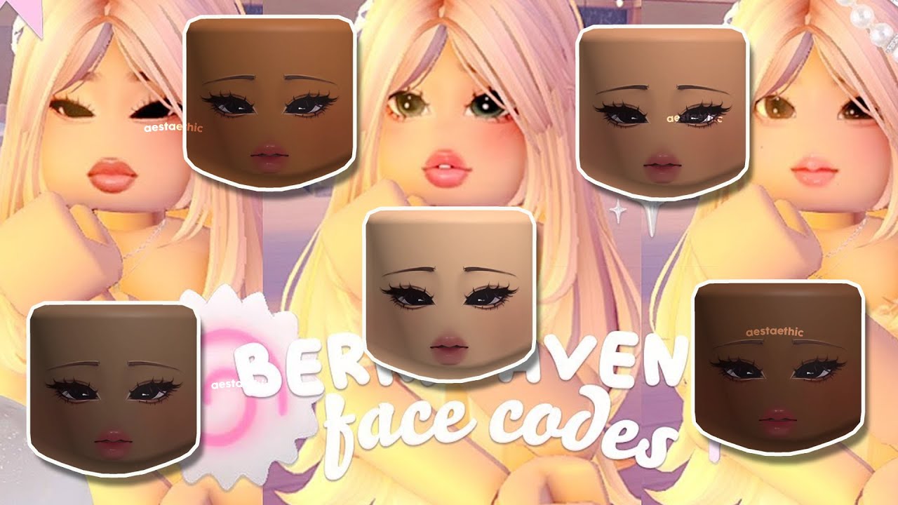 Berry Avenue Skintone Face Codes (Cute Pouty Doll Makeup Woman Head ...
