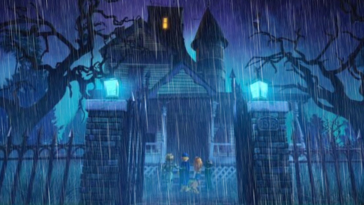 Spooky Halloween Night. Heavy Rain & Thunder Sounds for Deep SLEEP ...