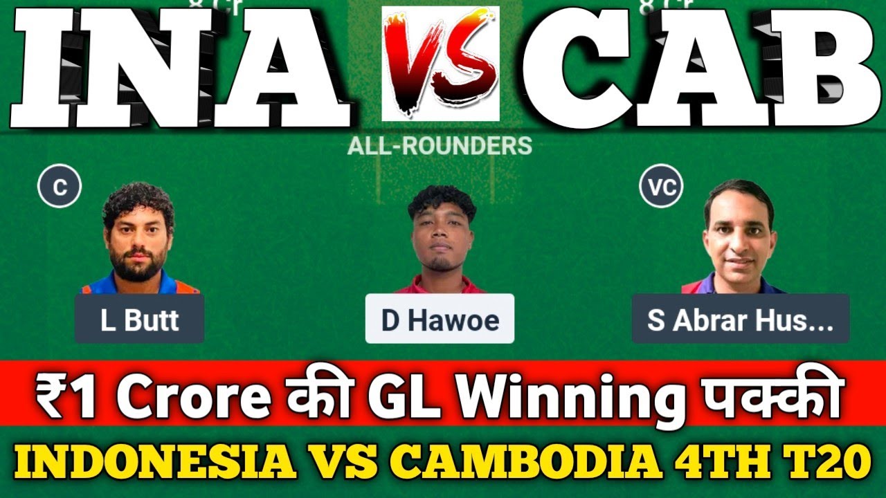 INA vs CAB dream11 prediction, INA vs CAB dream11, Indonesia vs ...