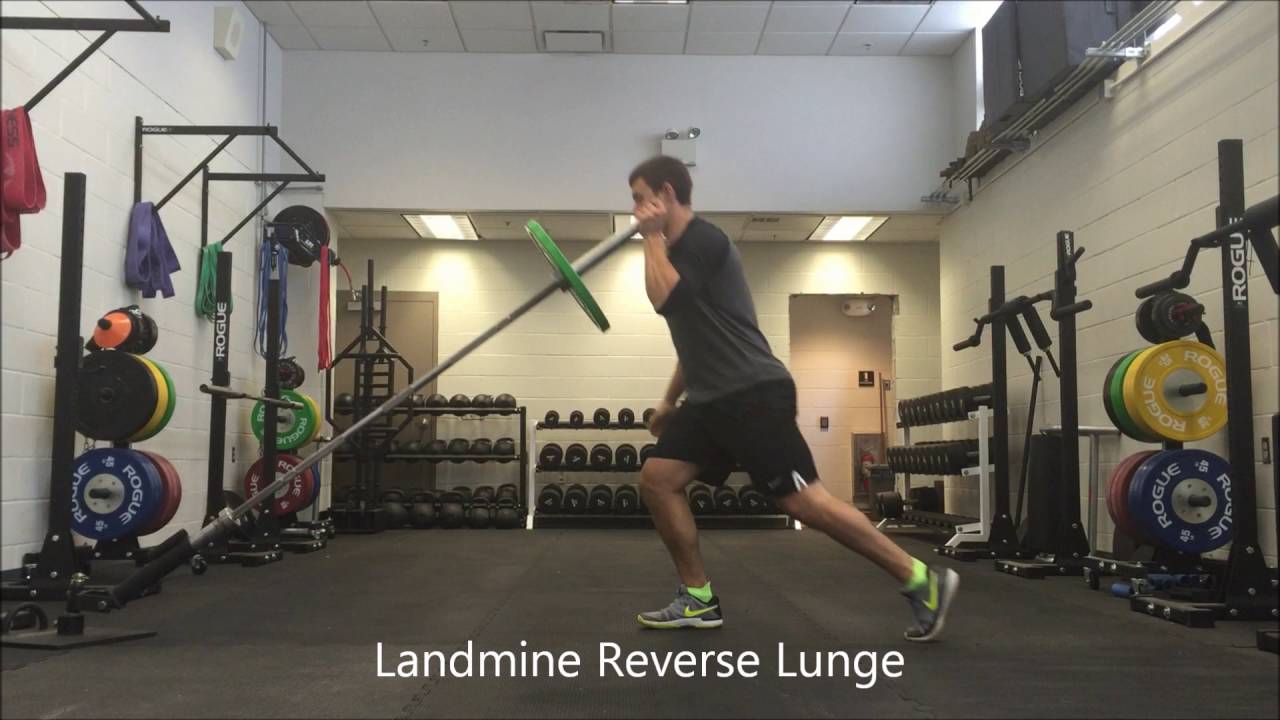 Resilient Performance - Landmine Reverse Lunge - YouTube