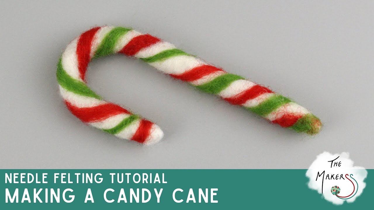Candy Cane - Day 23 | Needle Felting Tutorial | Makerss Advent Calendar ...