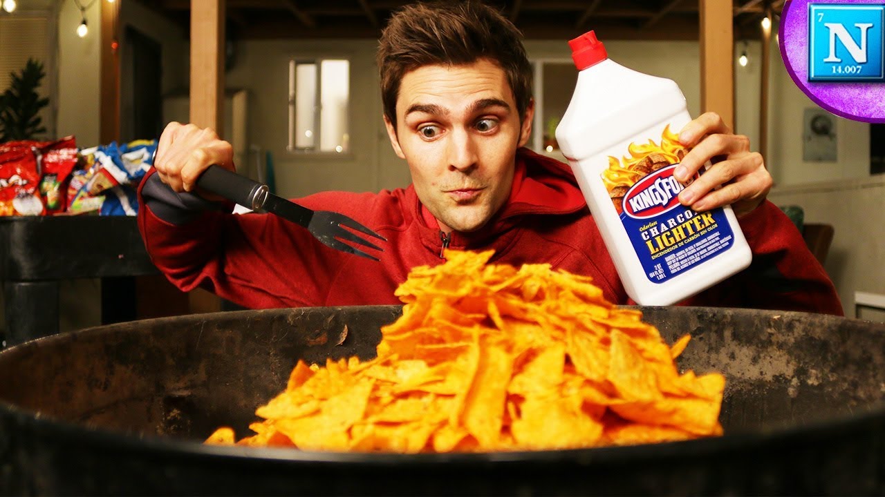 Burning Doritos To Cook Chicken - YouTube