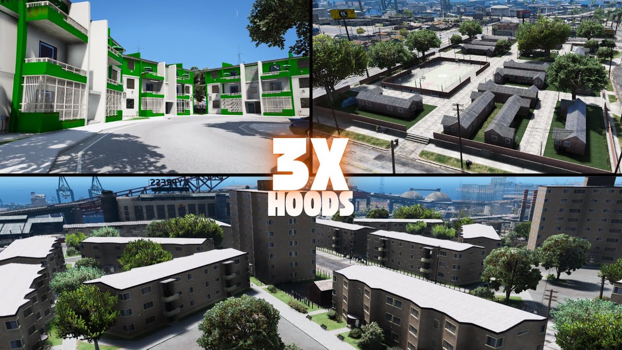 Fivem Mlo - Hoods 3X | Optimized MLO | GTA5 | Roleplay | FiveM ...