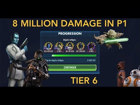 SWGOH - Sith raid T6 | P1 - 8M DAMAGE ! - YouTube