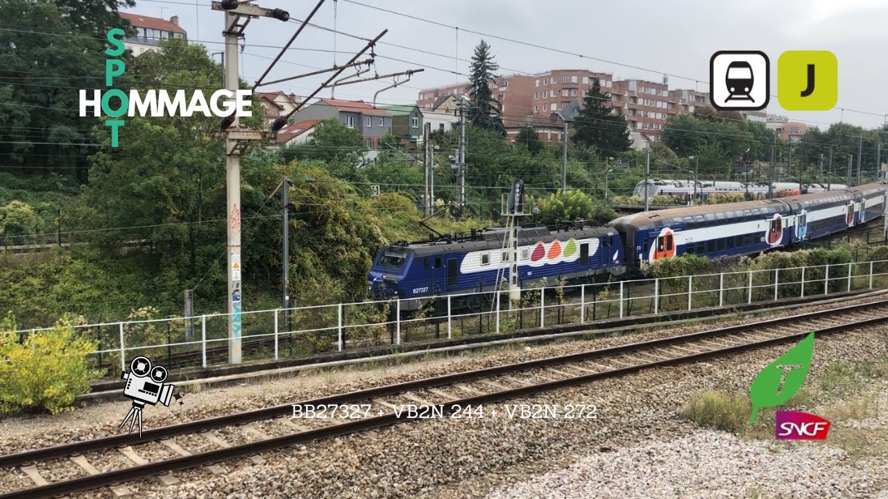 Transilien Ligne J BB27327 et VB2N 244 et VB2N 272, Transilien SNCF ...