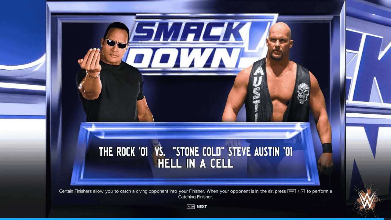 The Rock vs Stone Cold! WWE Hell in a Cell Showdown | SmackDown 2002 ...