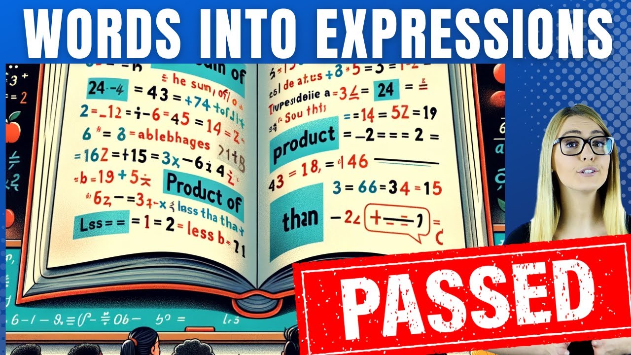 Translating Words Into Algebraic Expressions Youtube