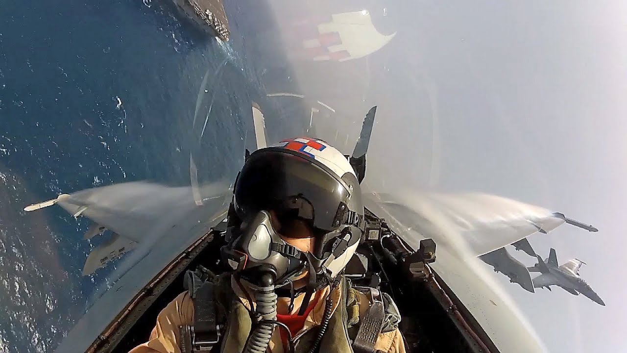 Fighting Checkmates of VFA 211 aboard USS Enterprise - YouTube
