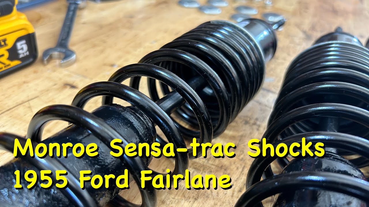 Monroe Sensa Trac 58539 Rear Shocks 1955 Ford Install & Road Test - YouTube