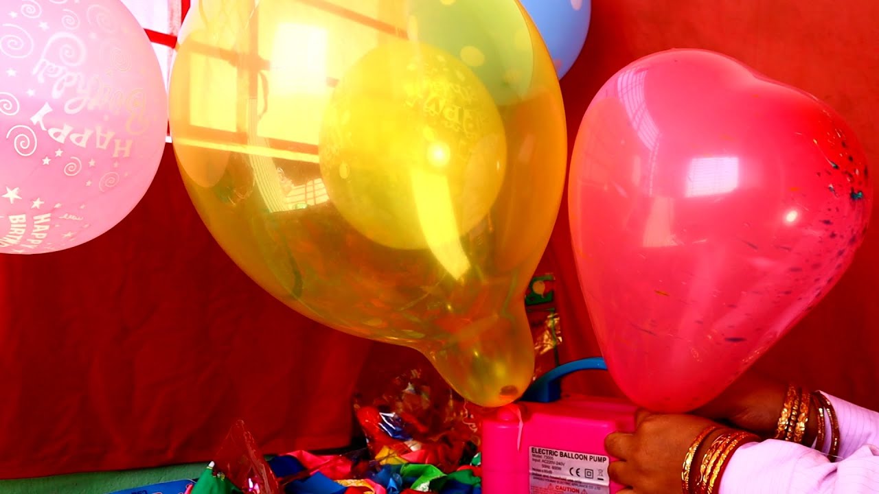 Balloon Blowing and poping With Balon Pumper Machin || Big Balloon Pop ...
