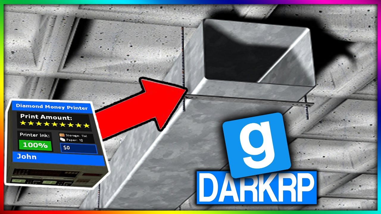 PRINTERS CACHÉS DANS UN CONDUIT SECRET INVISIBLE ! - GMOD DarkRP FR ...