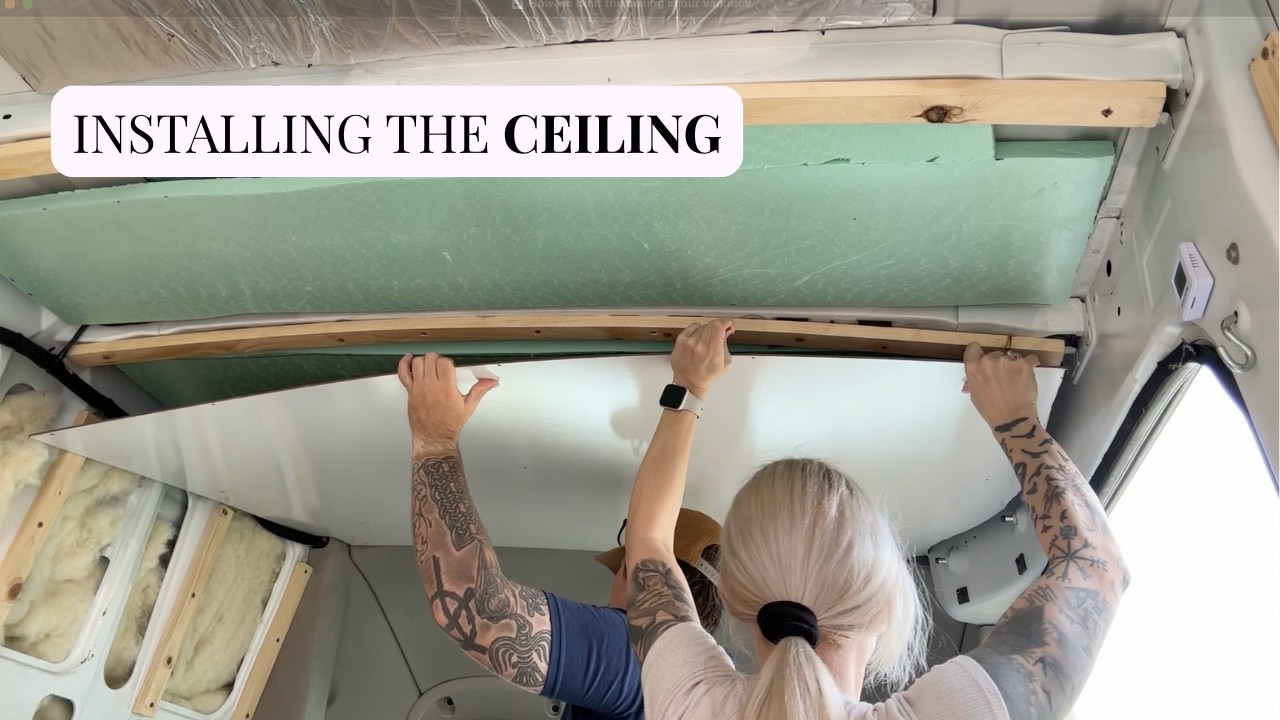 How We Built the Ceiling in Our DIY Conversion Van - YouTube