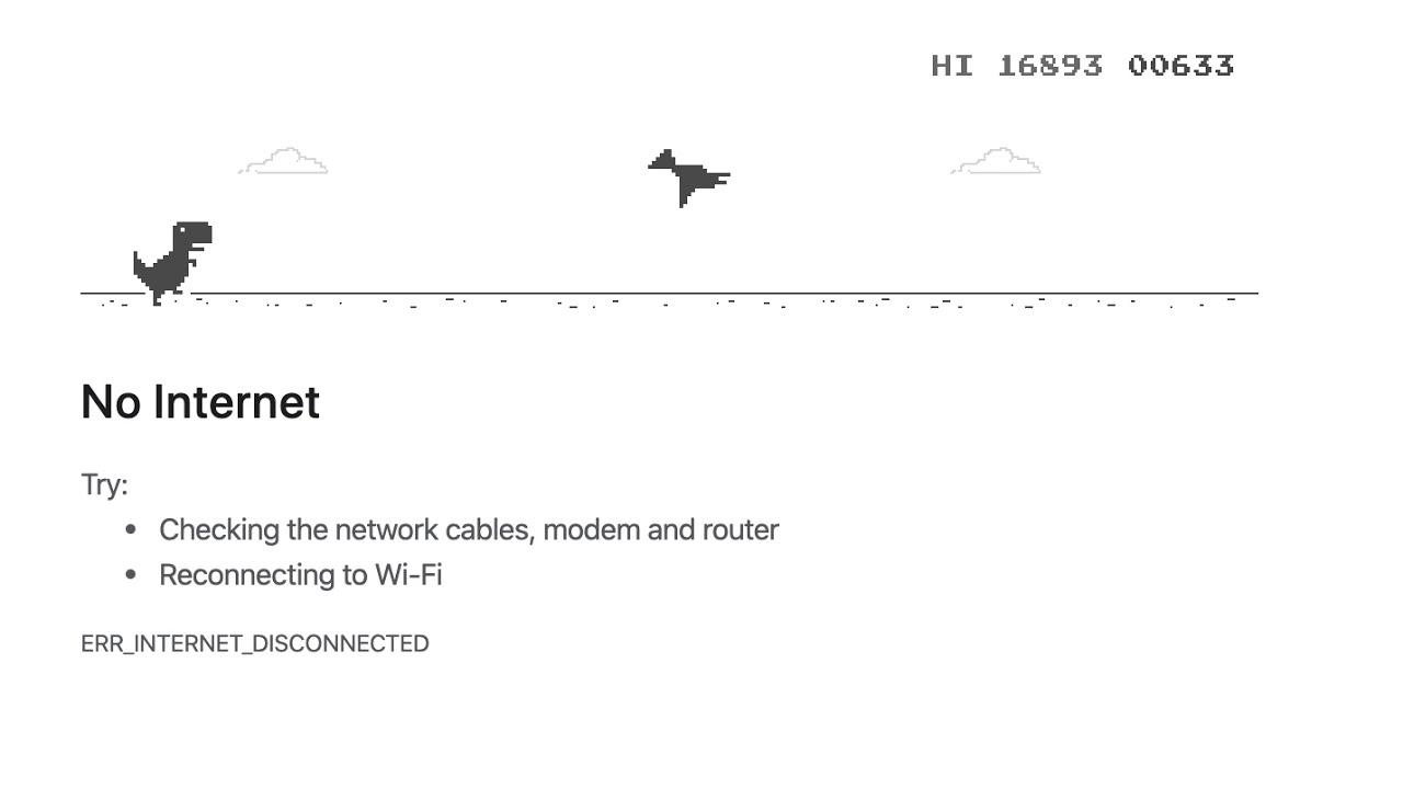 this video ends when I lose | google dinosaur game - YouTube