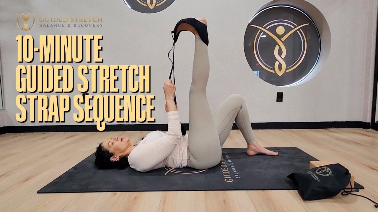 10 Minute Stretch Sequence for Joint Pain Relief with Guided Stretch Yoga Strap by Christine ...