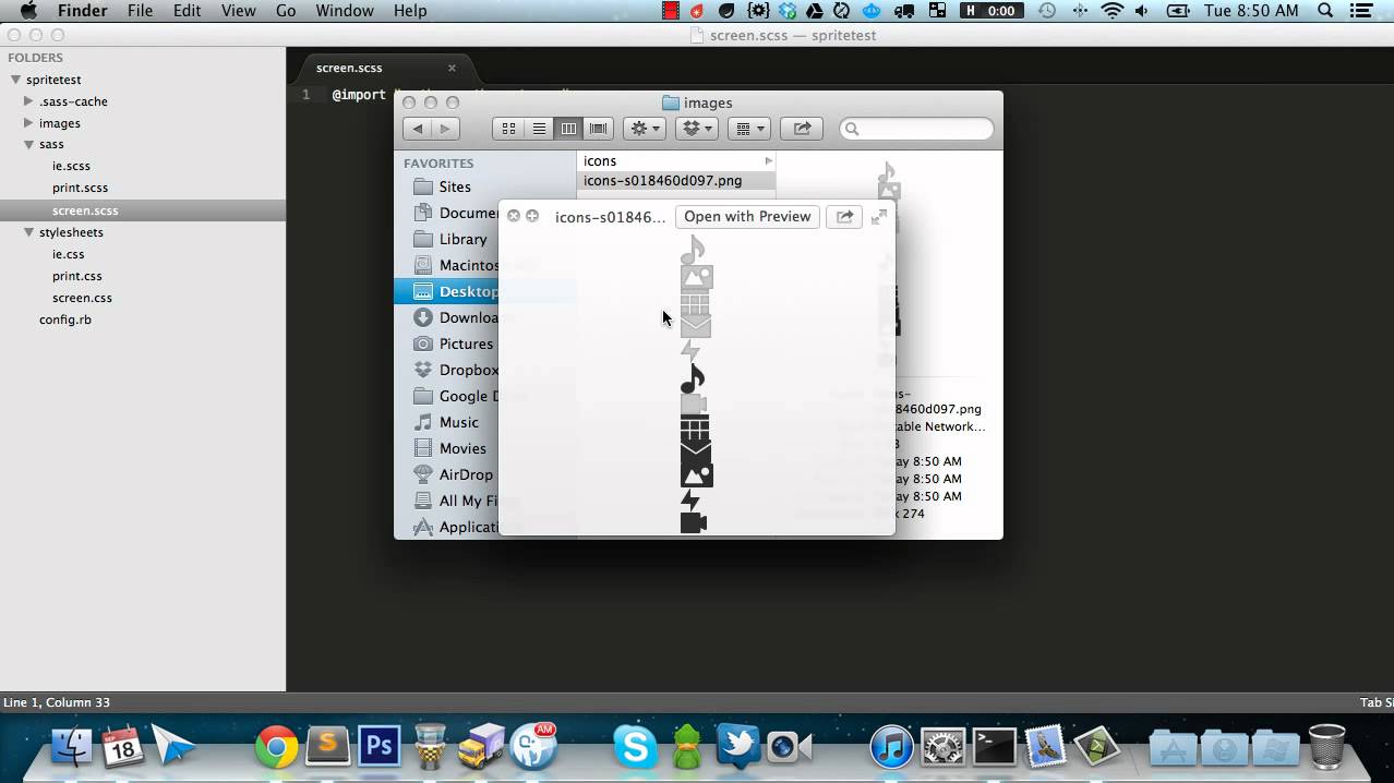 SASS + Compass Image Sprites - YouTube