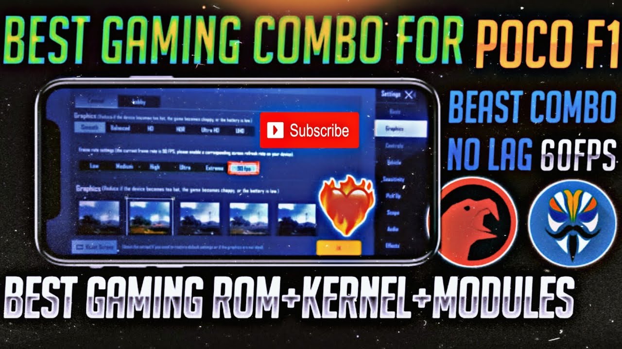 Best Gaming Combo For Poco F1 | 60FPS | Best Gamng Rom For Poco F1 |Rom ...