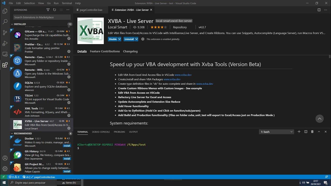 VBA on VSCode - Hover And Go To Definition (XVBA) - YouTube