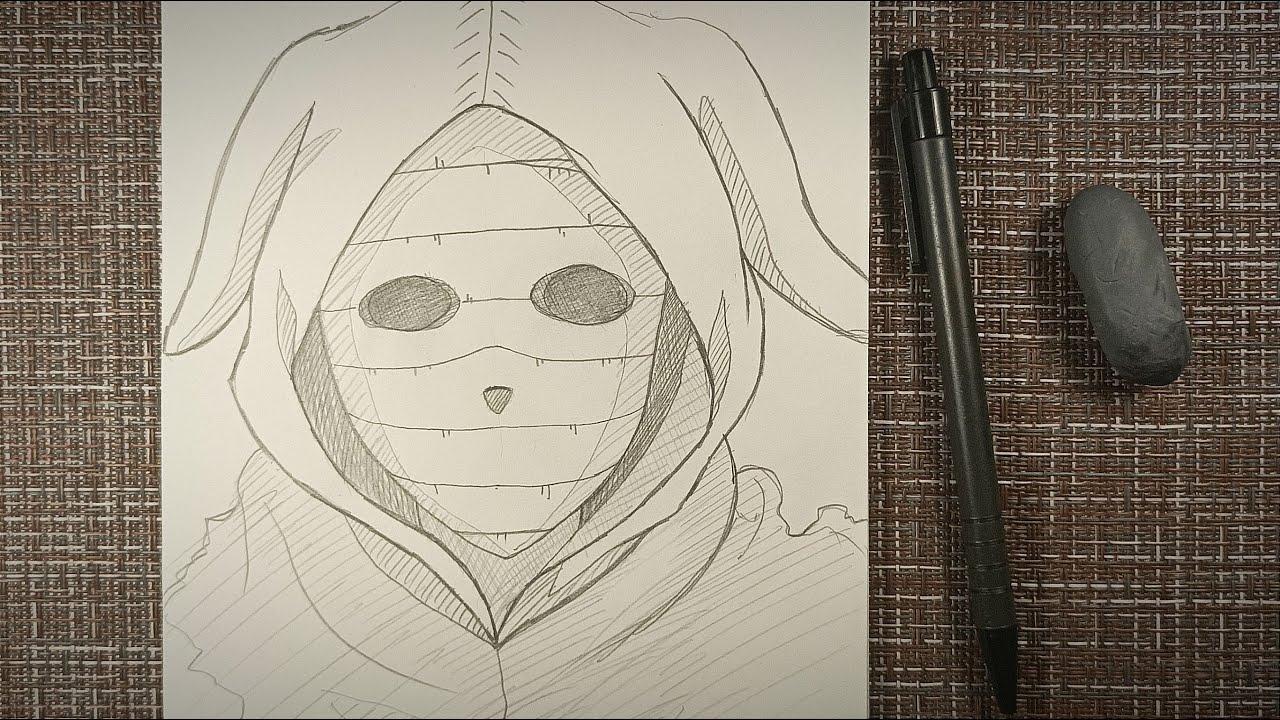 Anime drawing / How to draw Eto from anime Tokyo Ghoul - YouTube