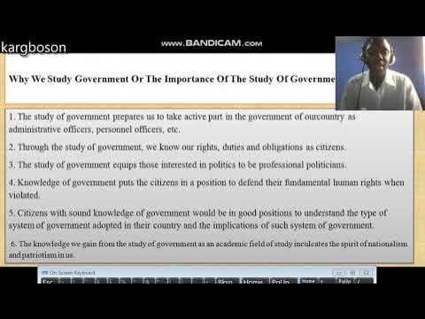 02 What is Government as an Academic Field of Study, why study ...