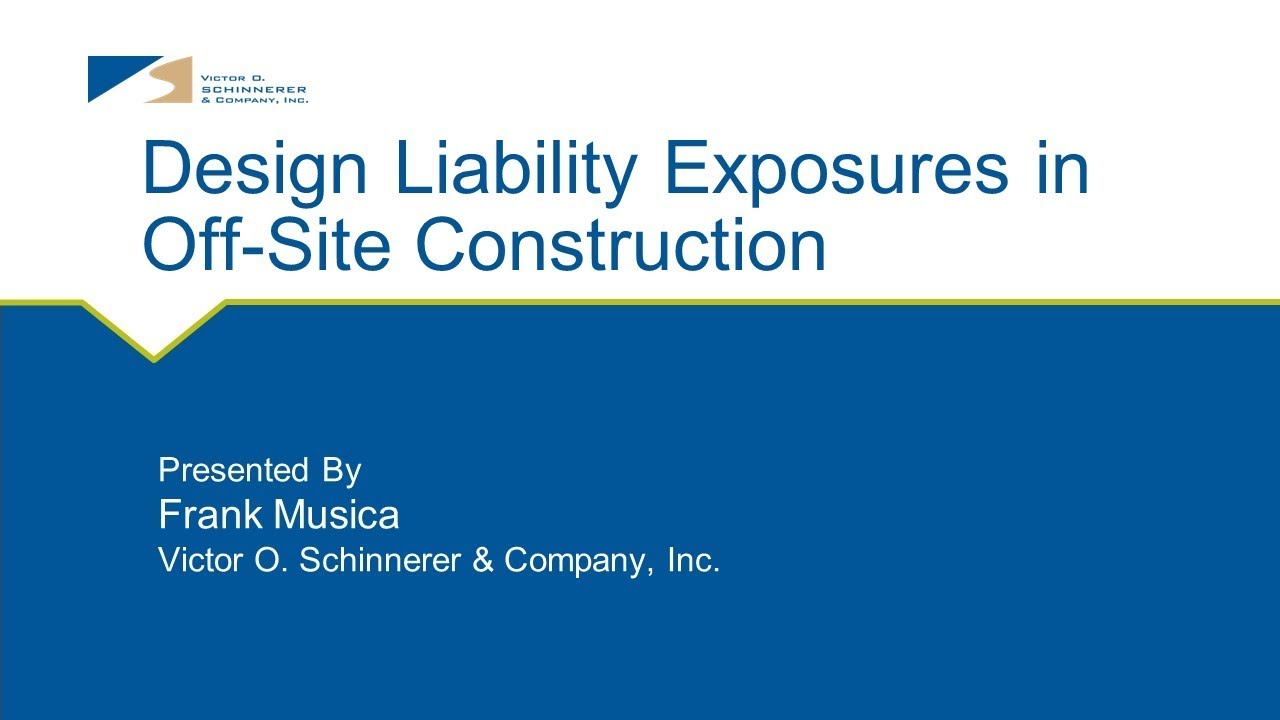 Design Liability Exposures in Off Site Construction - YouTube