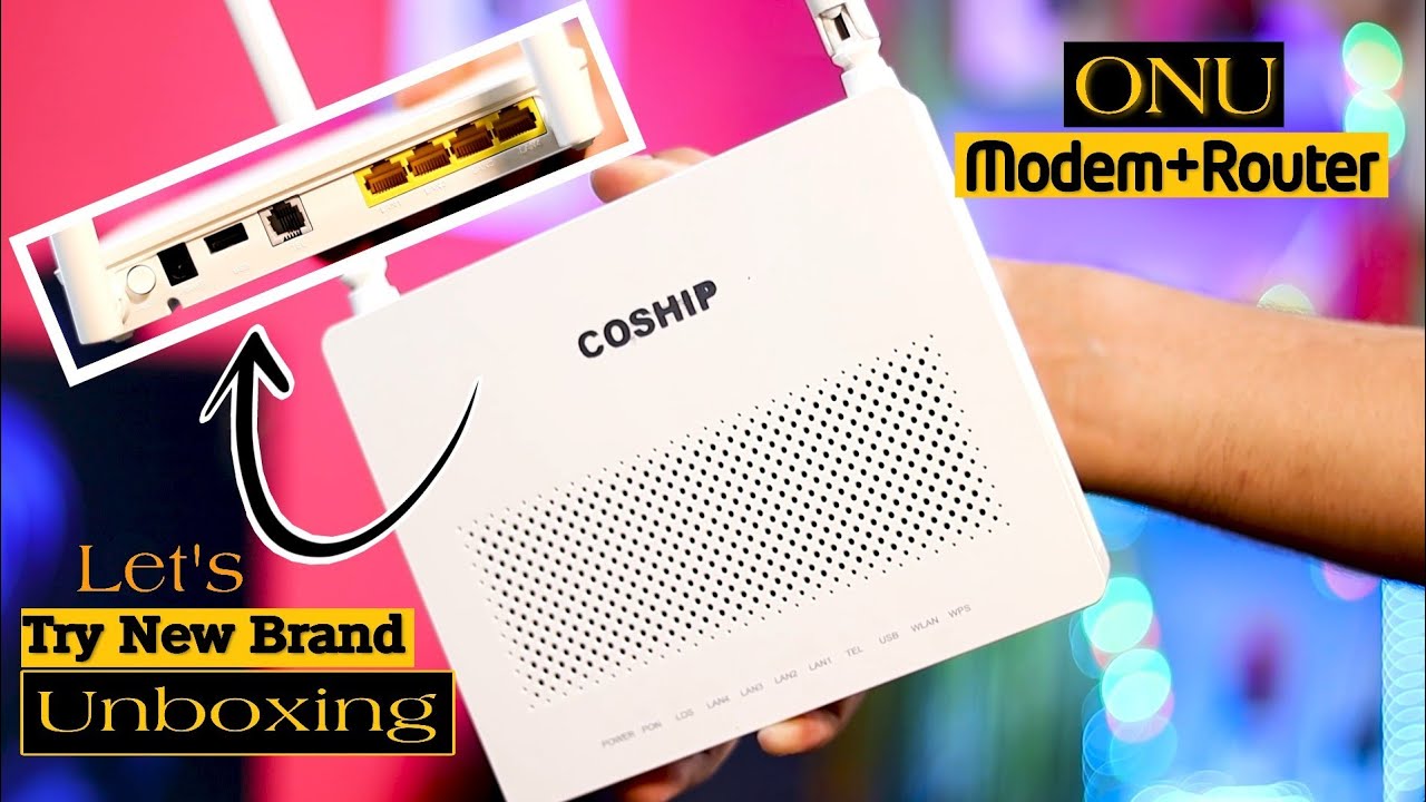 Coship Fiber (ONU) Modem+Router Unboxing and Full Setup - 1000 Mbps ...