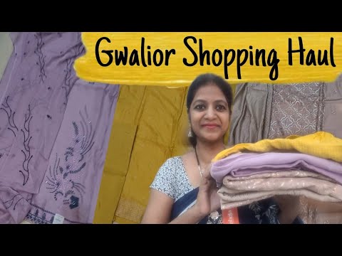 Gwalior Market Shopping Haul | Organza n Banarasi Silk Suit Material ...