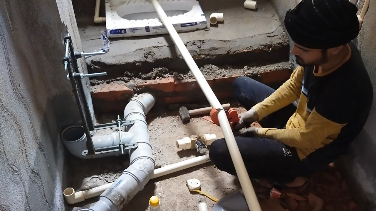 wall Hanging commode fitting plumbing work #foryou #love #plumbing # ...