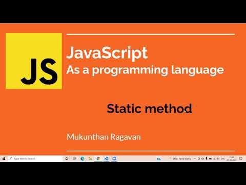 JavaScript - Static method - 021 - YouTube