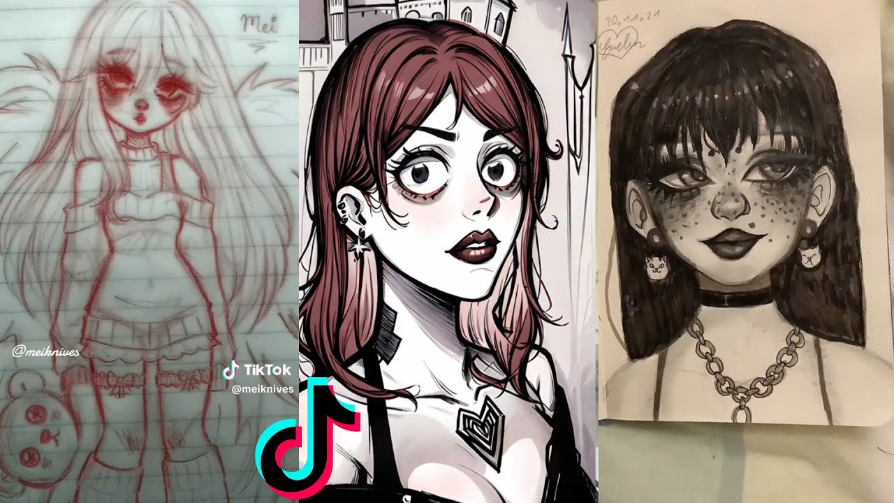 1 HOUR Of ALT Drawing TikToks - New ART Compilation #4 - YouTube