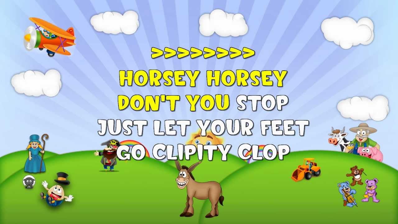Horsey Horsey Sing 2 Me Nursery Rhyme Karaoke - YouTube